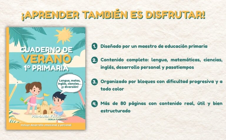 Cuadernillo de Verano 1º de Primaria | PRIMARIA FÁCIL