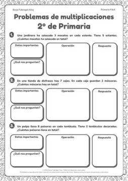 Problemas de multiplicaciones 2º Primaria PDF